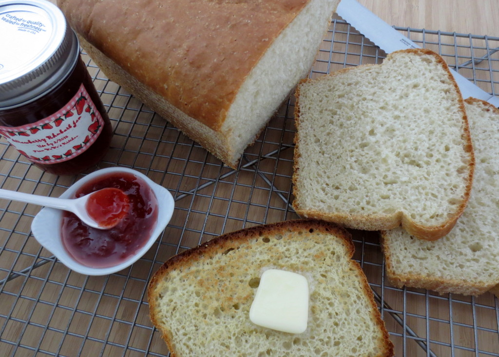 Strawberry-Rhubarb Jam & No-Knead Toasting Bread - Cinnamon and Sugar