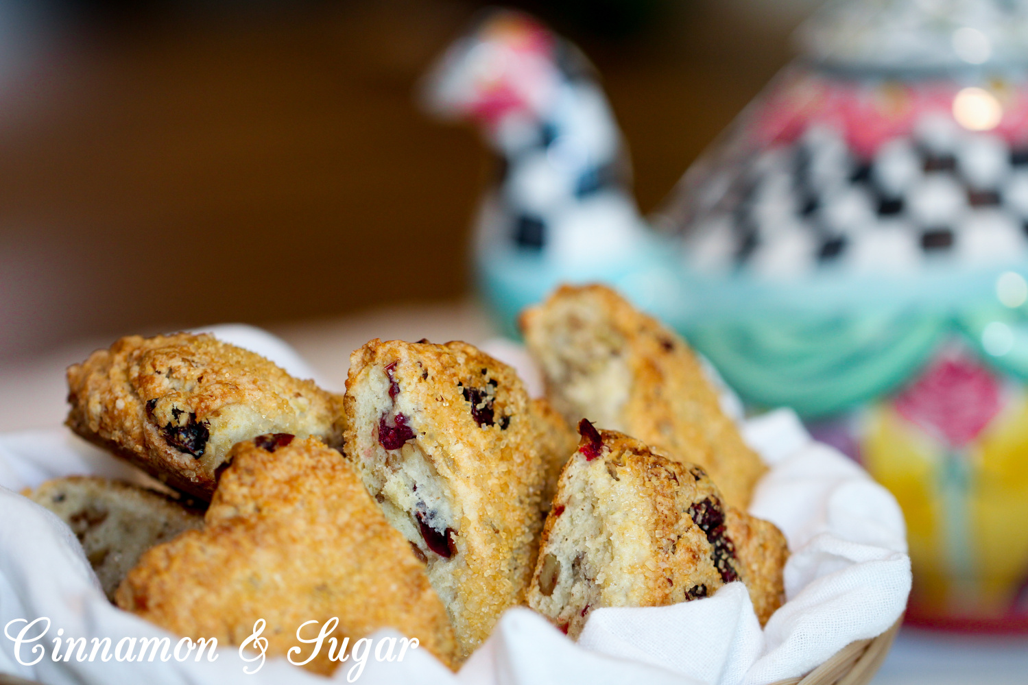 Cranberry Pecan Yogurt Scones - Cinnamon and Sugar