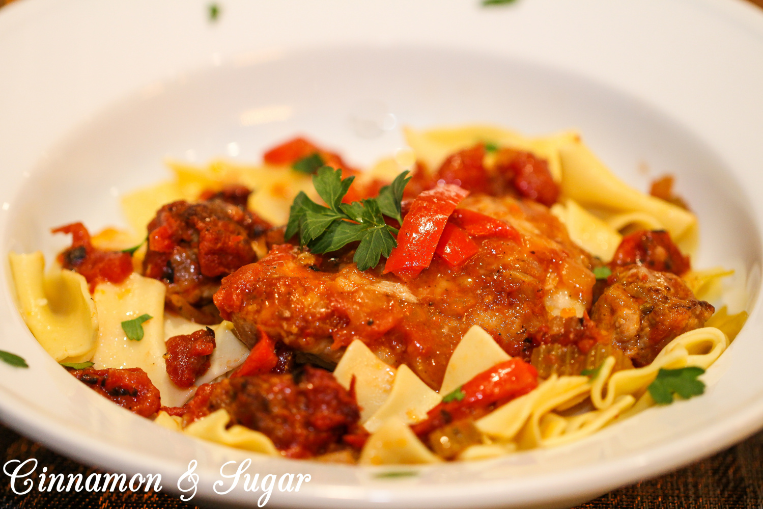 Caprice's Chicken Cacciatore - Cinnamon and Sugar
