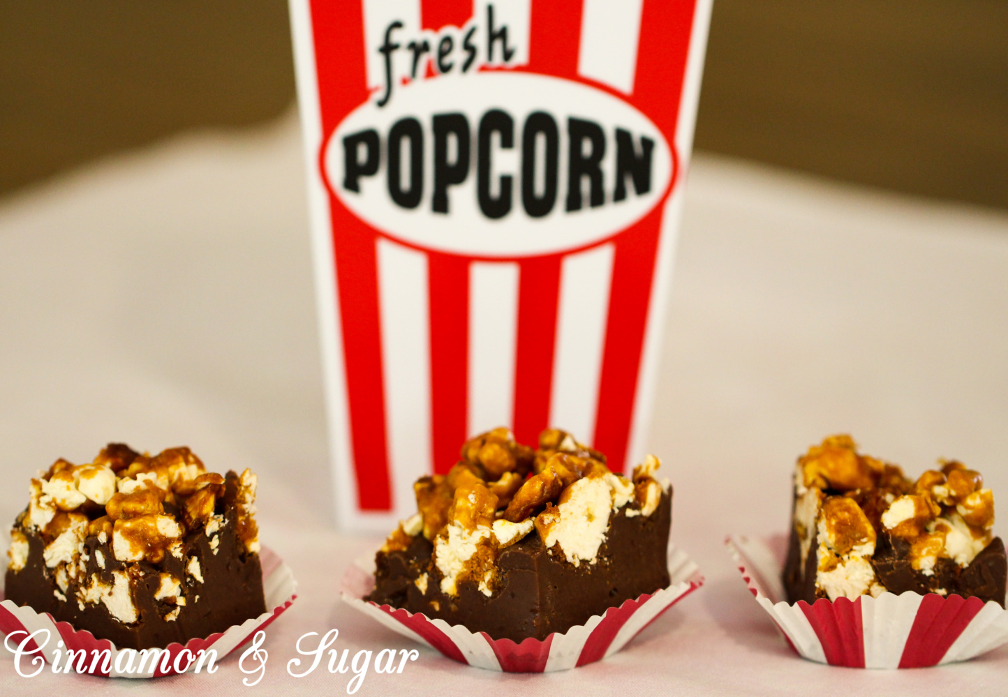 Popcorn Fudge - Cinnamon and Sugar