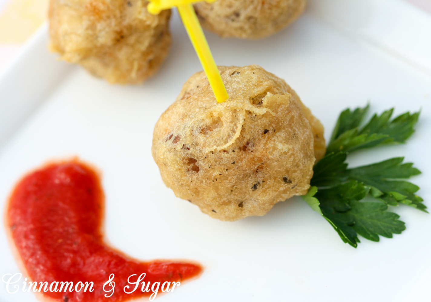 Talia's Deep-Fried Meatballs - Cinnamon and Sugar