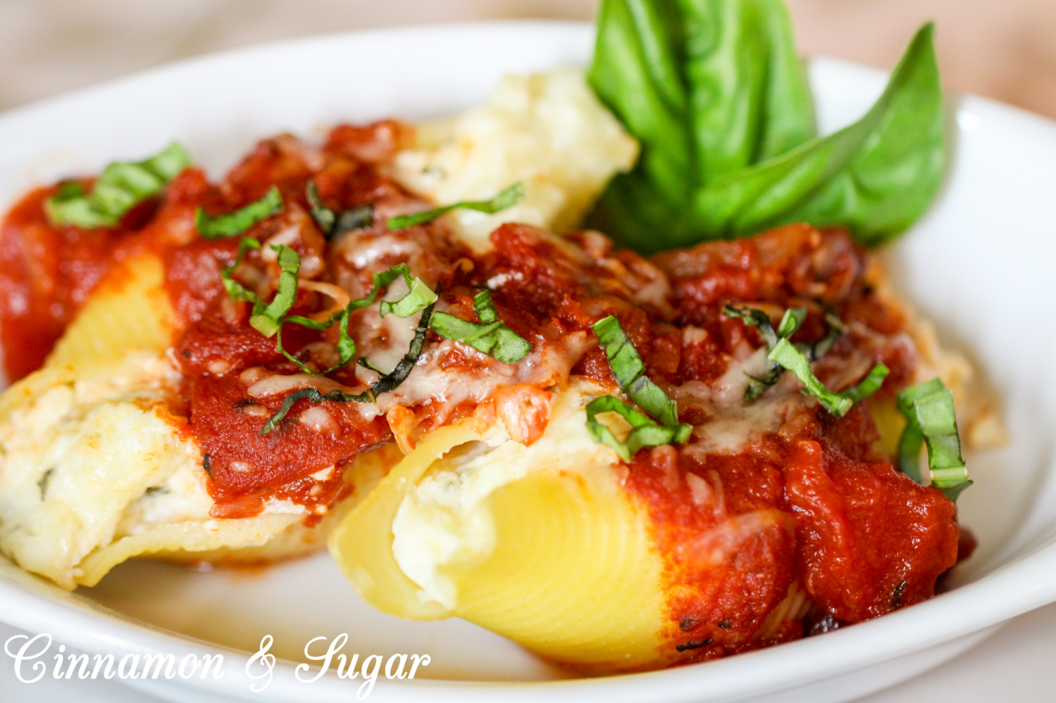 Three-Cheese Stuffed Shells - Cinnamon and Sugar