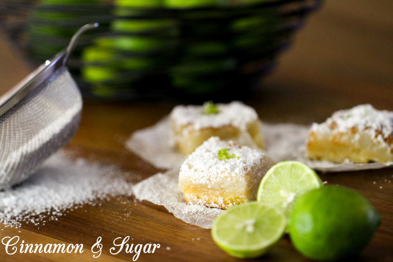 Kevin's Key Lime Bars - Cinnamon and Sugar
