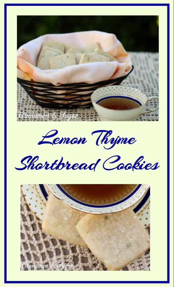 Lemon Thyme Cookies - Cinnamon and Sugar