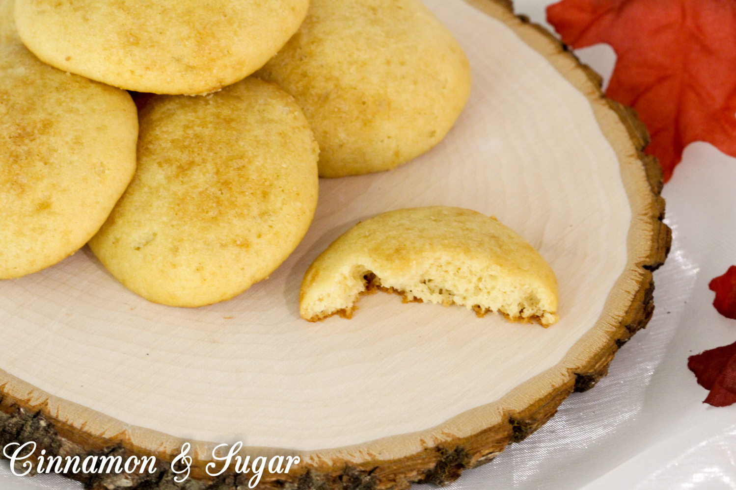 Melody's Cafe's Maple Drop Cookies - Cinnamon and Sugar