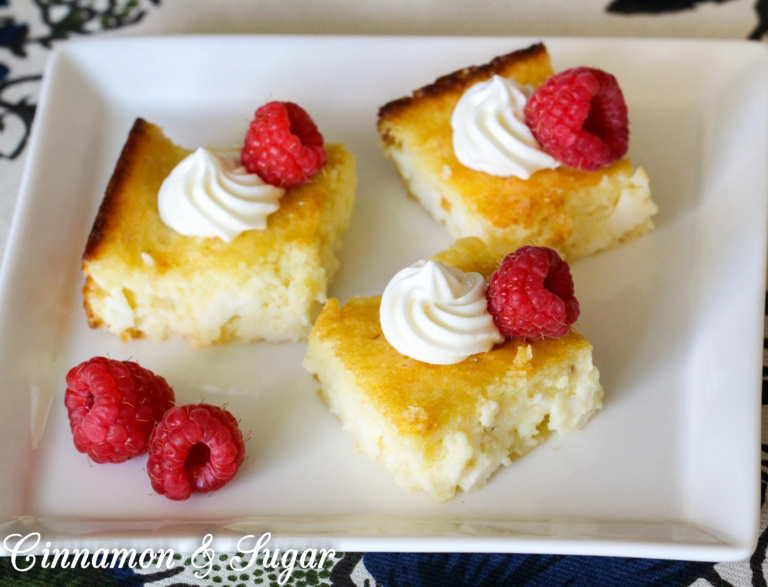 Swedish Cheesecake - Ostkaka - Cinnamon and Sugar