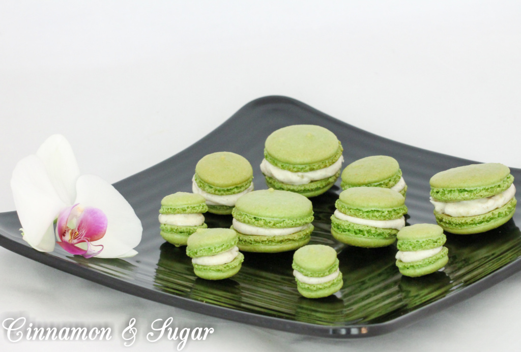 Matcha Green Tea Macarons with Ginger Buttercream Filling - Cinnamon ...