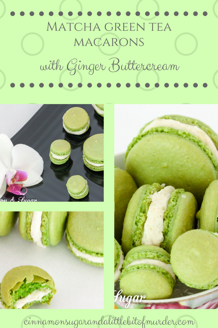 Matcha Green Tea Macarons with Ginger Buttercream Filling - Cinnamon ...
