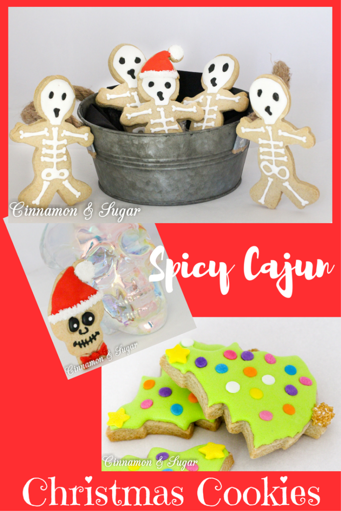 Spicy Cajun Christmas Sugar Cookies - Cinnamon and Sugar