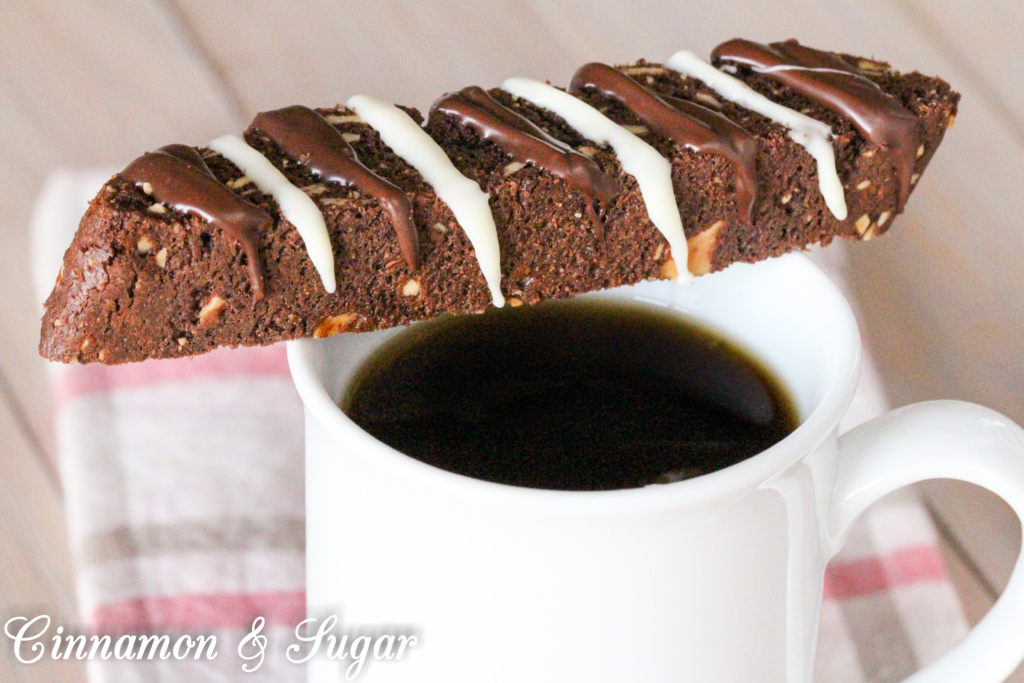 Chocolate Almond Biscotti - Cinnamon and Sugar
