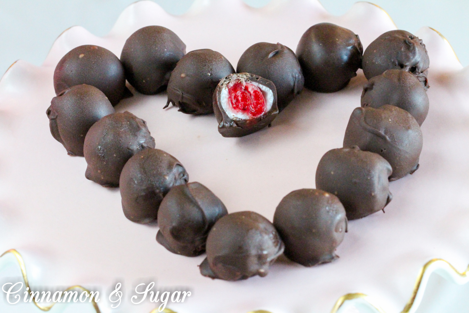 Mabel's Chocolate-Covered Cherry Bonbons - Cinnamon and Sugar