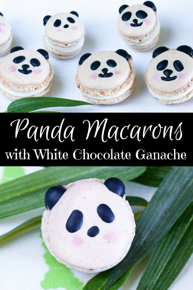 Panda Macarons with White Chocolate Ganache - Cinnamon and Sugar