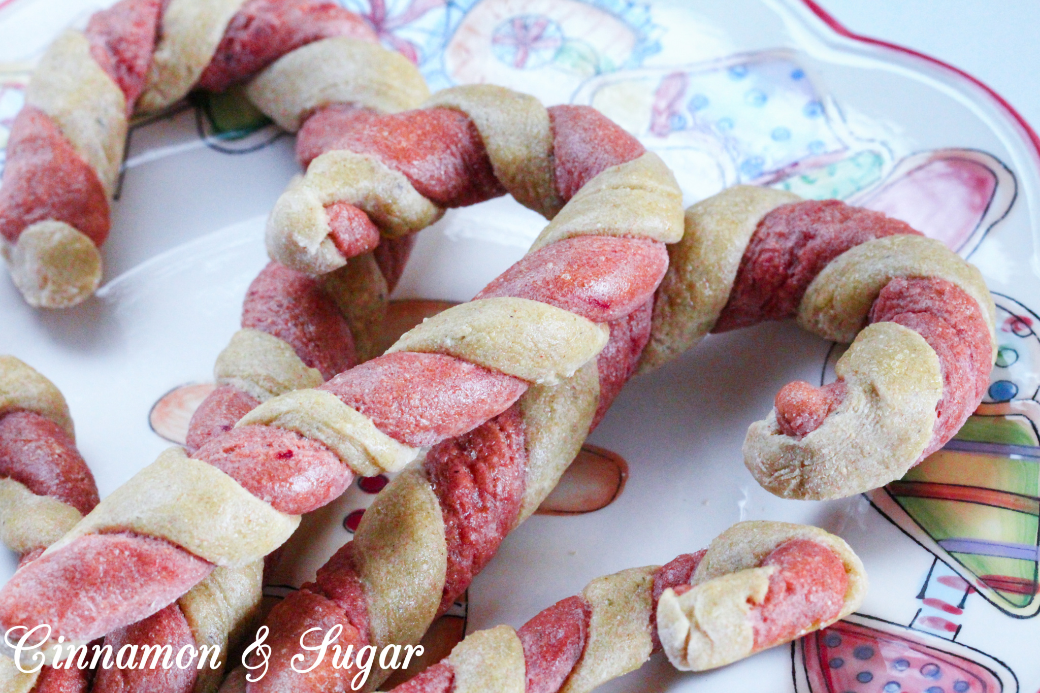 Pupper-Mint Candy Cane Twists - Cinnamon and Sugar