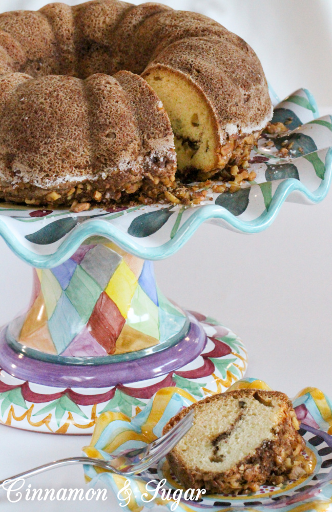 Ma's Sour Cream Coffee Cake - Cinnamon and Sugar
