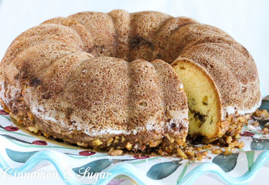 Ma's Sour Cream Coffee Cake - Cinnamon and Sugar