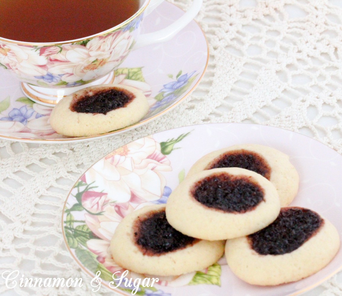 Mulberry Thumbprint Cookies - Cinnamon and Sugar