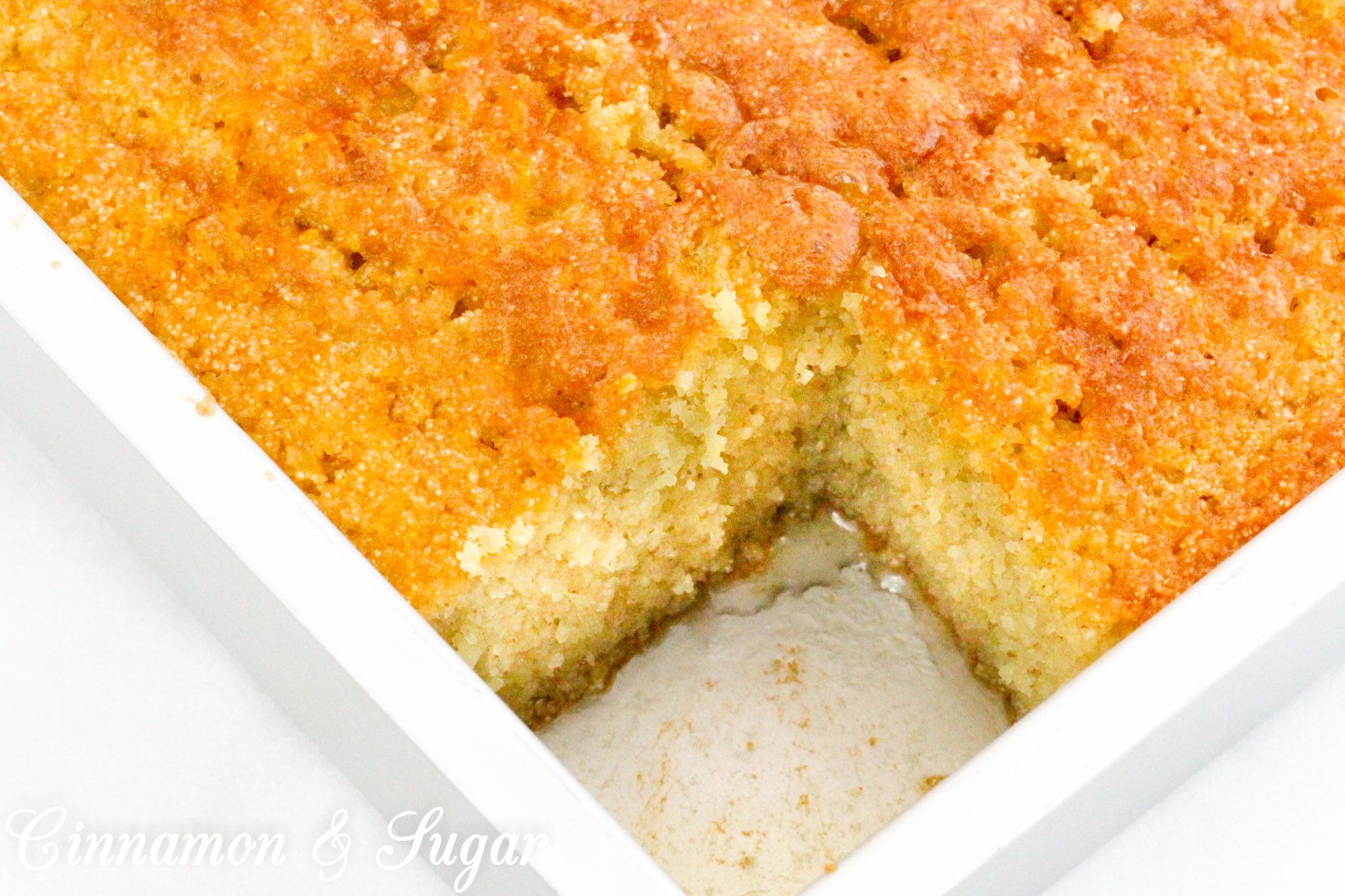 Greek Farina Cake - Cinnamon and Sugar