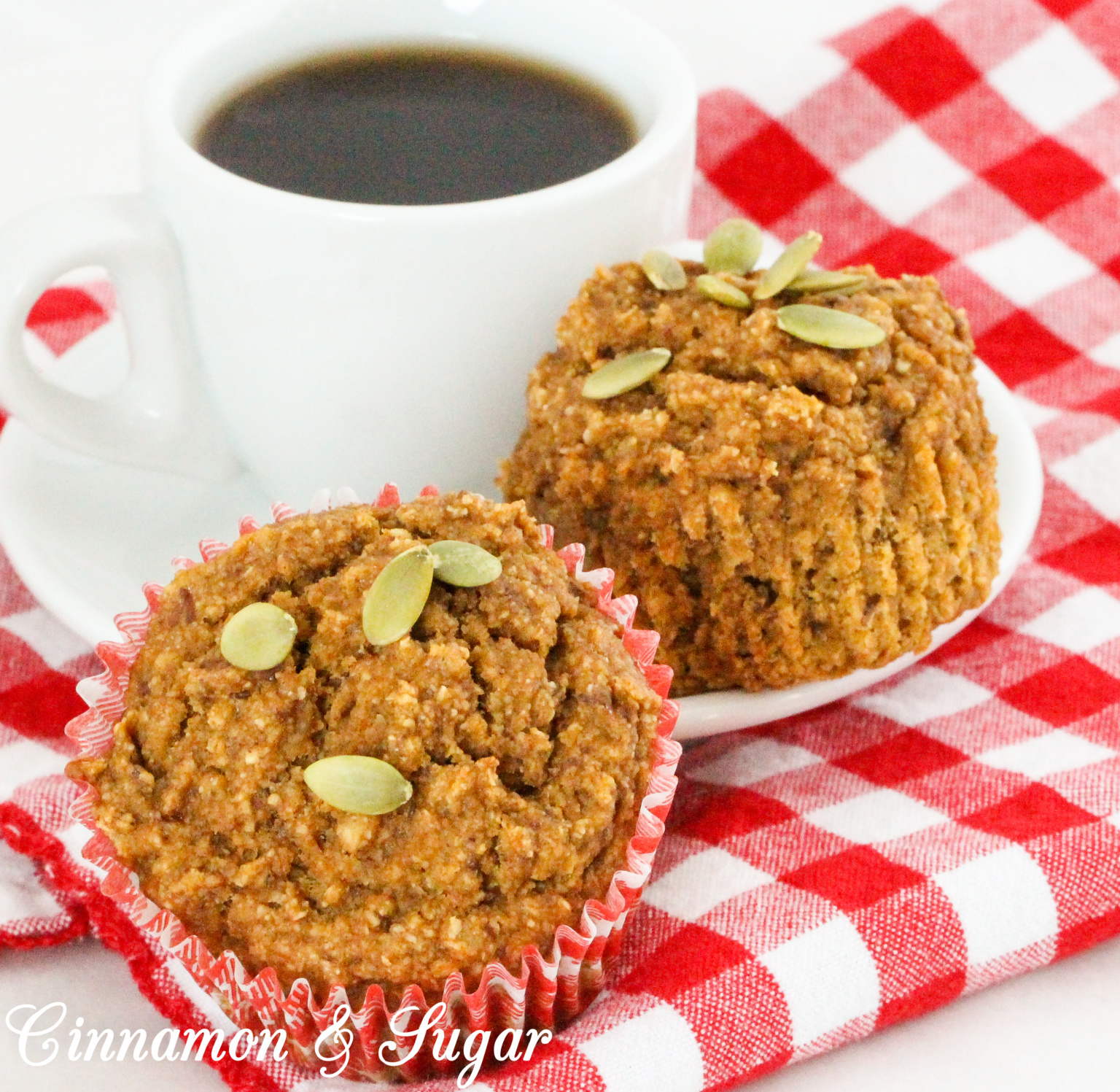 Pumpkin Quinoa Muffins - Cinnamon and Sugar