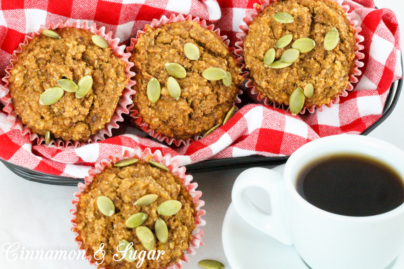 Pumpkin Quinoa Muffins - Cinnamon and Sugar