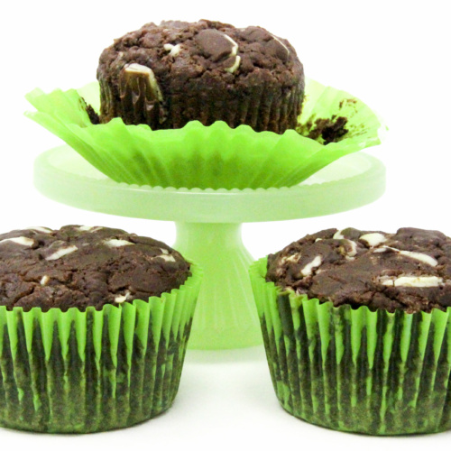 Chocolate Mint Muffins - Cinnamon and Sugar