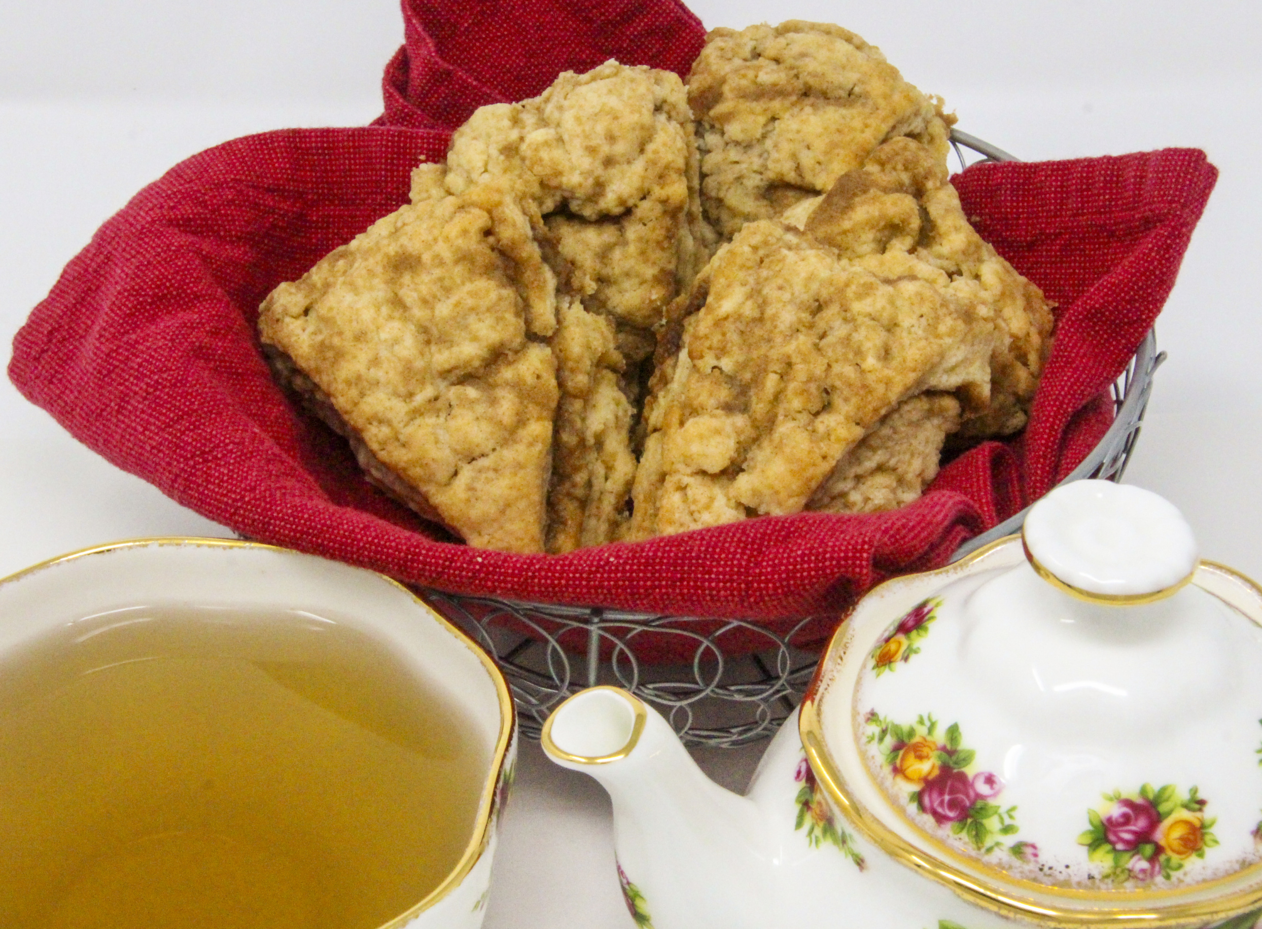 Cinnamon Swirl Scones - Cinnamon and Sugar
