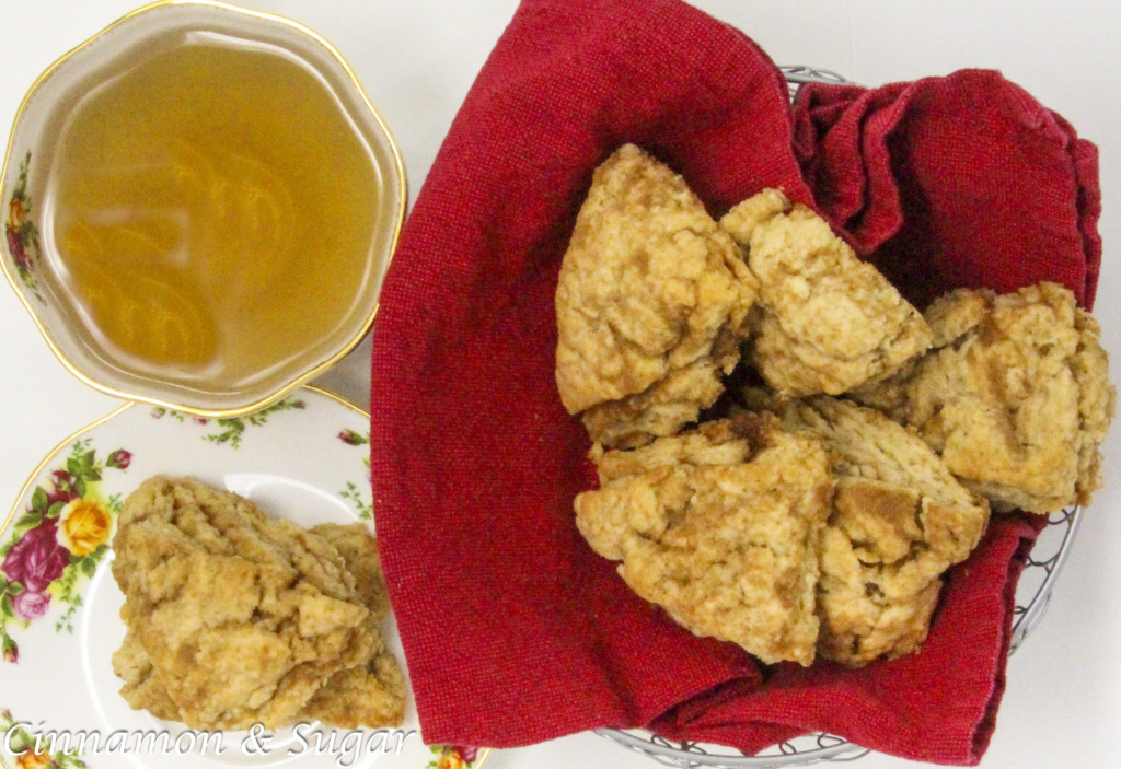 Cinnamon Swirl Scones - Cinnamon and Sugar