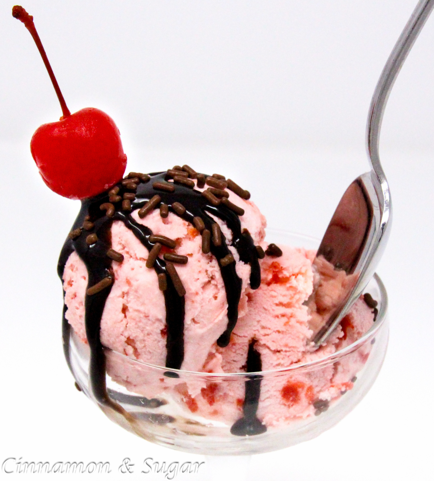 Cheery Cherry "Do-it-Yourself" Pickle Jar Ice Cream - Cinnamon and Sugar
