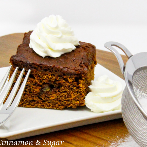 Old-Fashioned Gingerbread - Cinnamon and Sugar