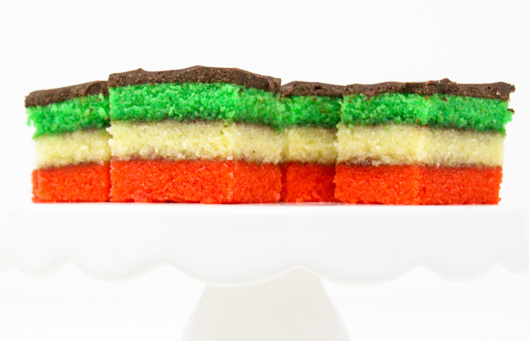 Tricolor (Tre Colore) Cookies, aka Rainbow Cookies - Cinnamon and Sugar