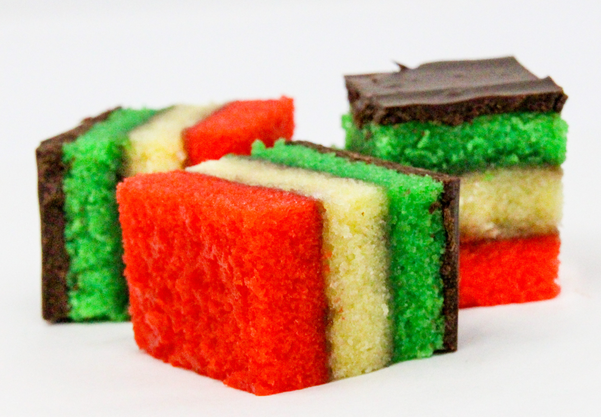 Tricolor (Tre Colore) Cookies, aka Rainbow Cookies - Cinnamon and Sugar