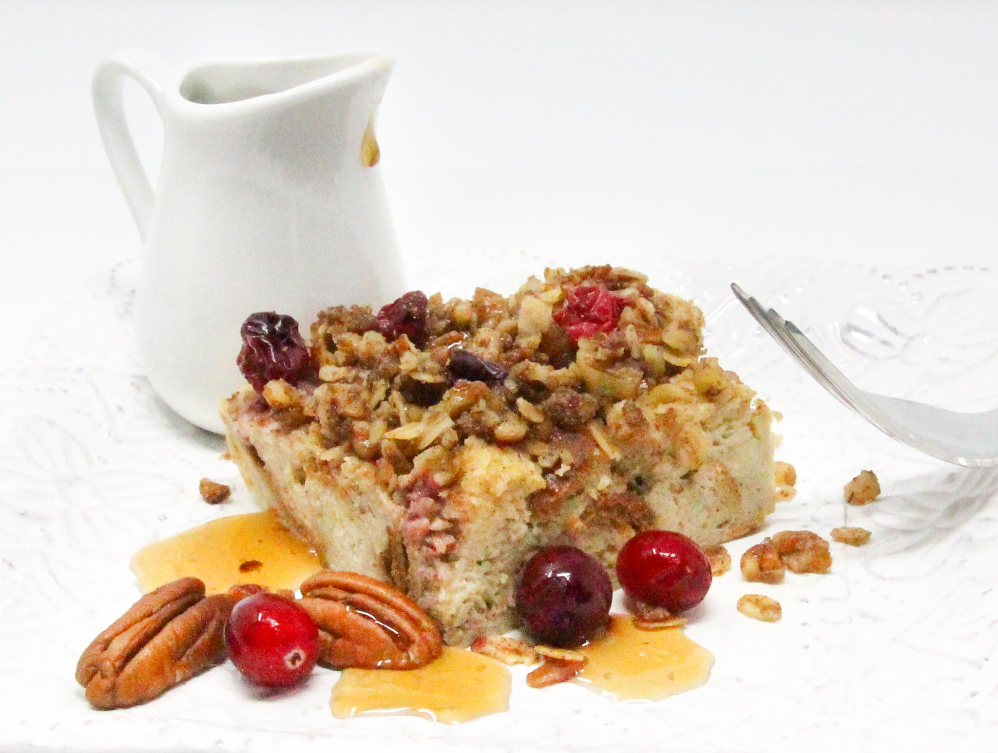 Overnight Cranberry French Toast Casserole - Cinnamon and Sugar