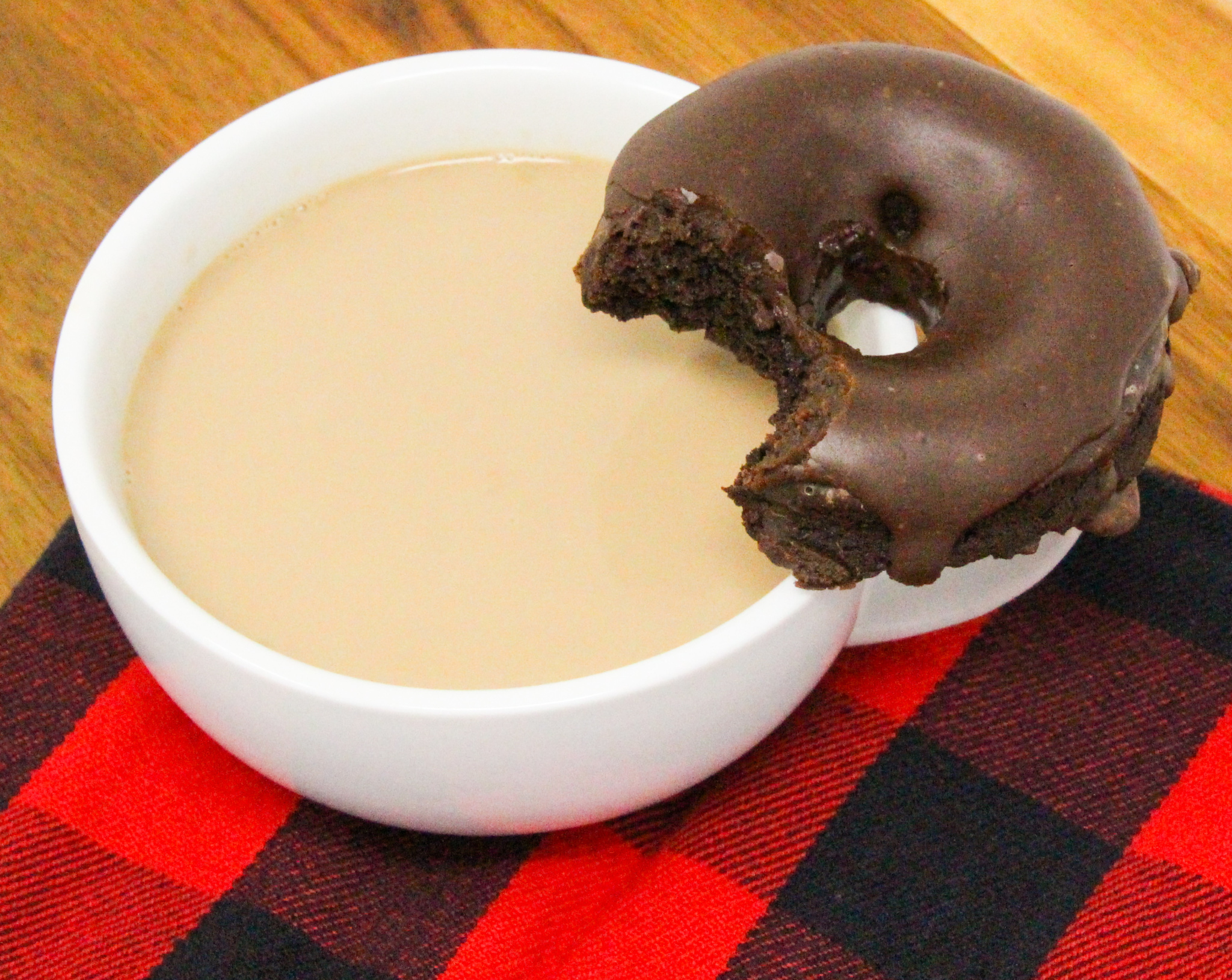 Double Fudge Donuts with Fudge Frosting - Cinnamon and Sugar