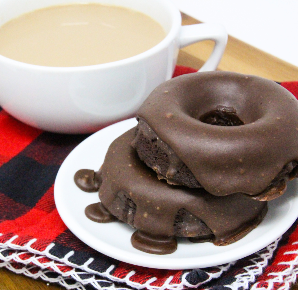 Double Fudge Donuts with Fudge Frosting - Cinnamon and Sugar