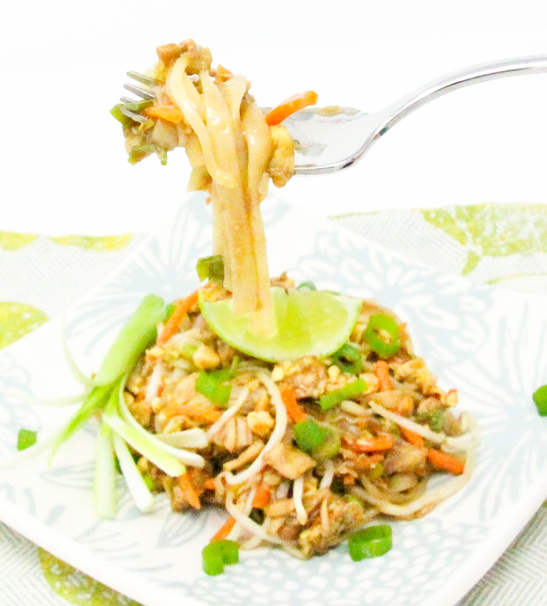 Chicken Pad Thai - Cinnamon and Sugar