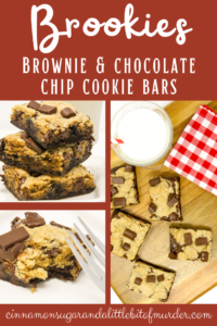 Brookies - Brownie and Chocolate Chip Cookie Bars - Cinnamon and Sugar