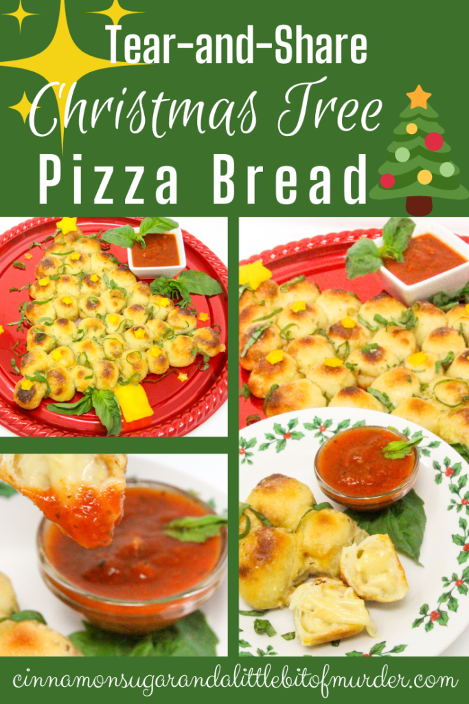 Tear-and-Share Christmas Tree Pizza Bread - Cinnamon and Sugar