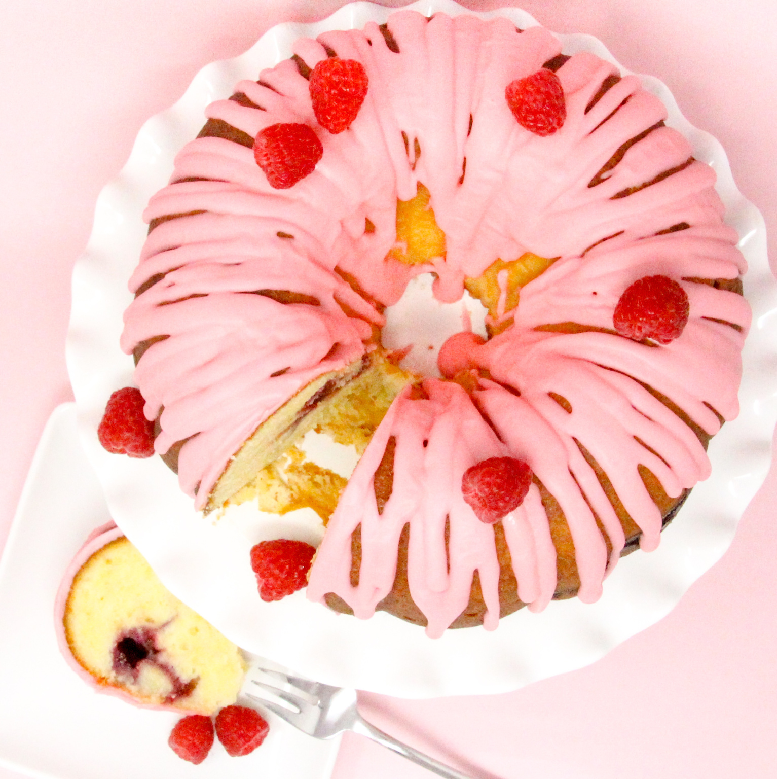 Lindsey's Raspberry Lemon Bundt Cake - Cinnamon and Sugar