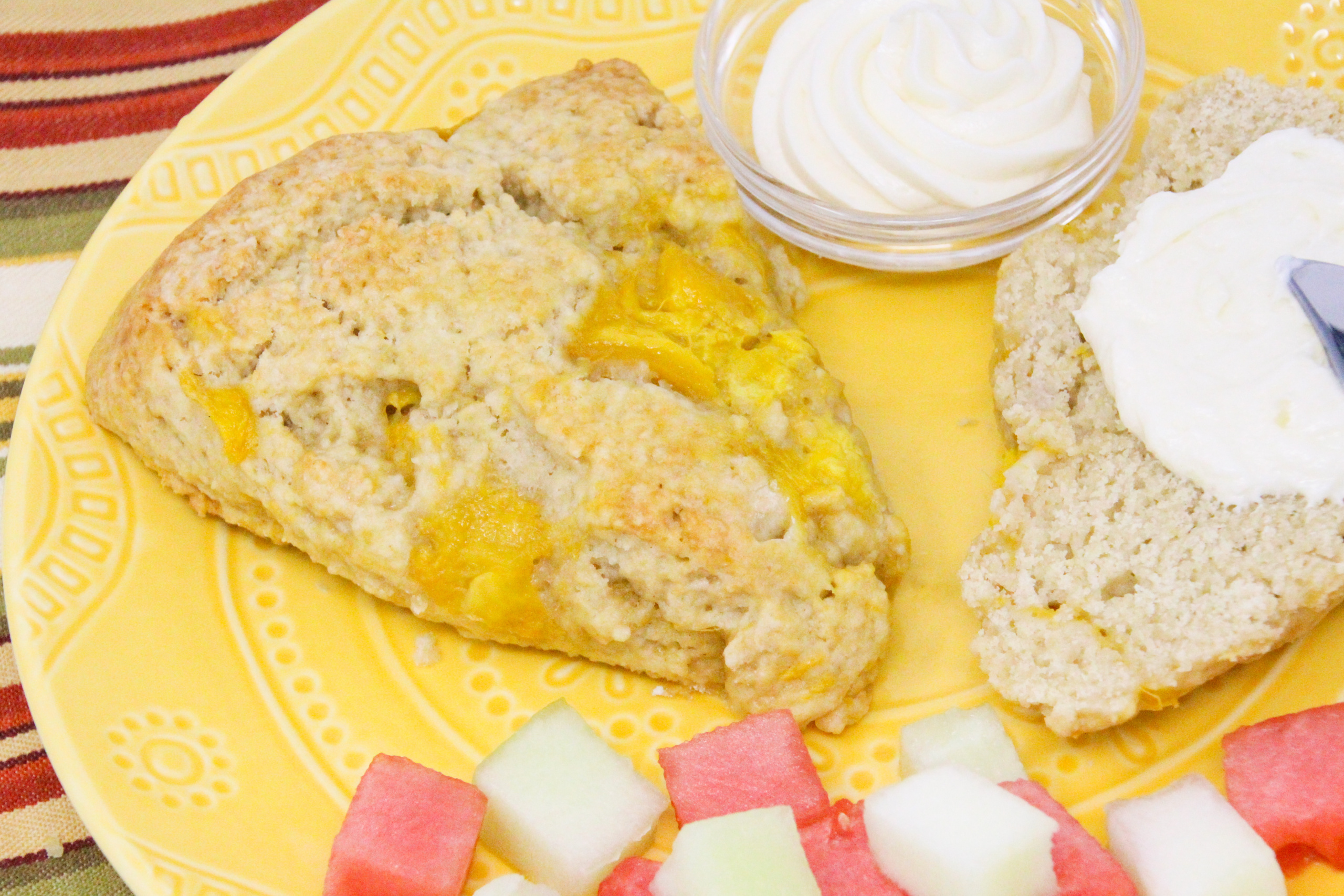 Mango Scones with Cream Cheese Frosting - Cinnamon and Sugar